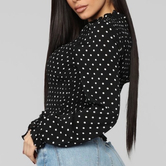 Fashion Nova | Tops | Mock Necksmocking And Ruffle Cuff Detail | Poshmark